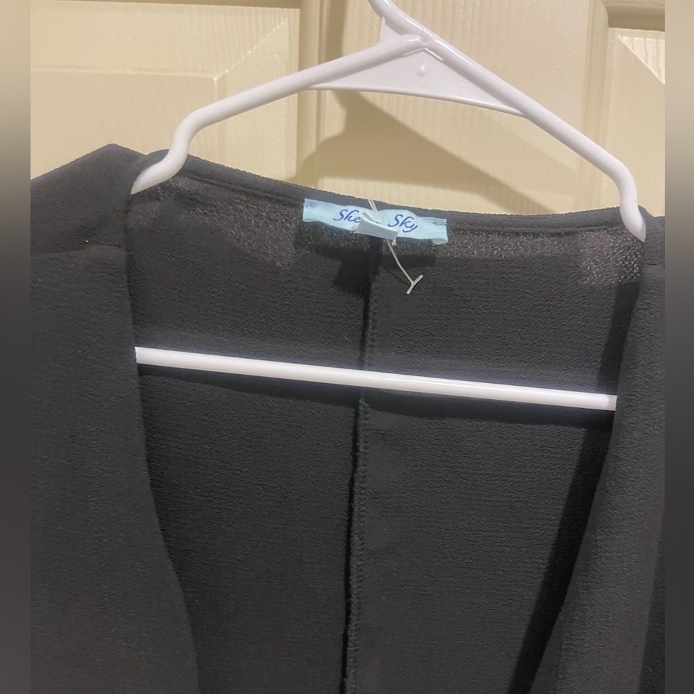 She + Sky | Tops | She Sky Tie Front Long Sleeve Blouse | Poshmark